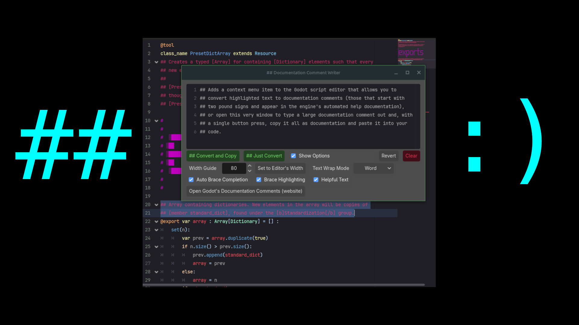 Documentation Comment Helper - Godot Asset Store